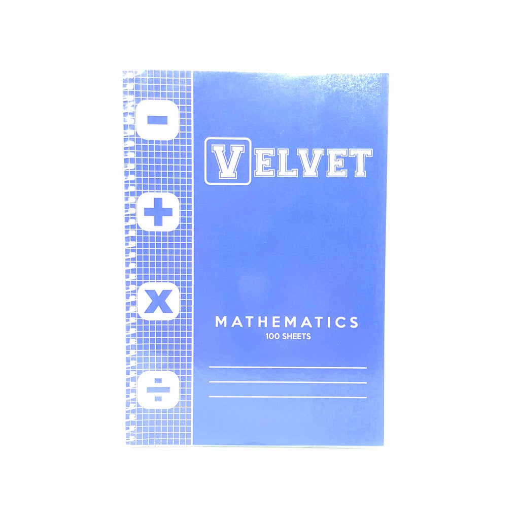 Velvet Math Notebook 100Lvs (21.6x15.2cm) – [OFFICEMONO]