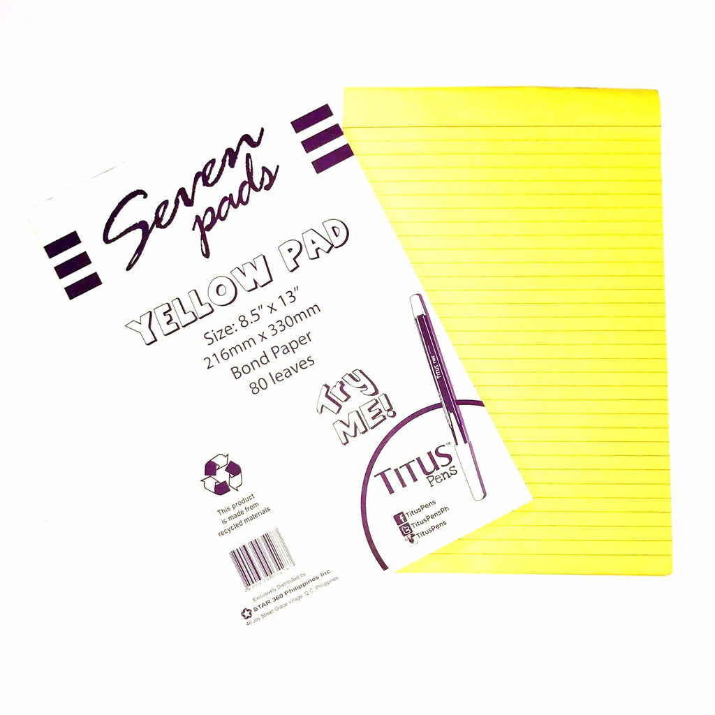 Seven Yellow Pad Paper 80Lvs – [OFFICEMONO]