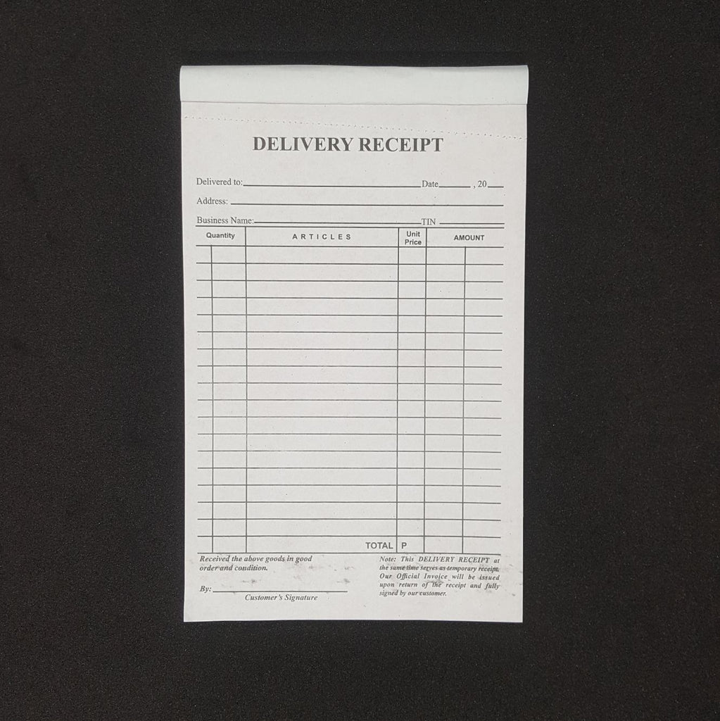 Delivery Receipt Template Merchandise Delivery Receipt