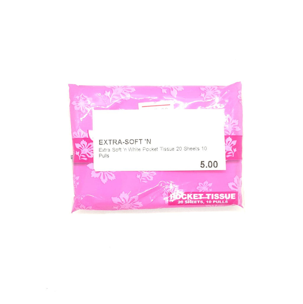 Extra Soft 'n White Pocket Tissue 20 Sheets 10 – [OFFICEMONO]