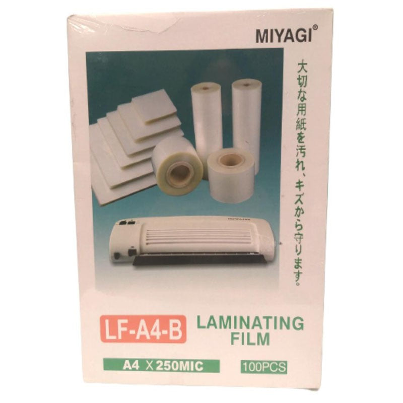 Miyagi Laminating Film A4 Size 250 microns 100pcs/pack – [OFFICEMONO]