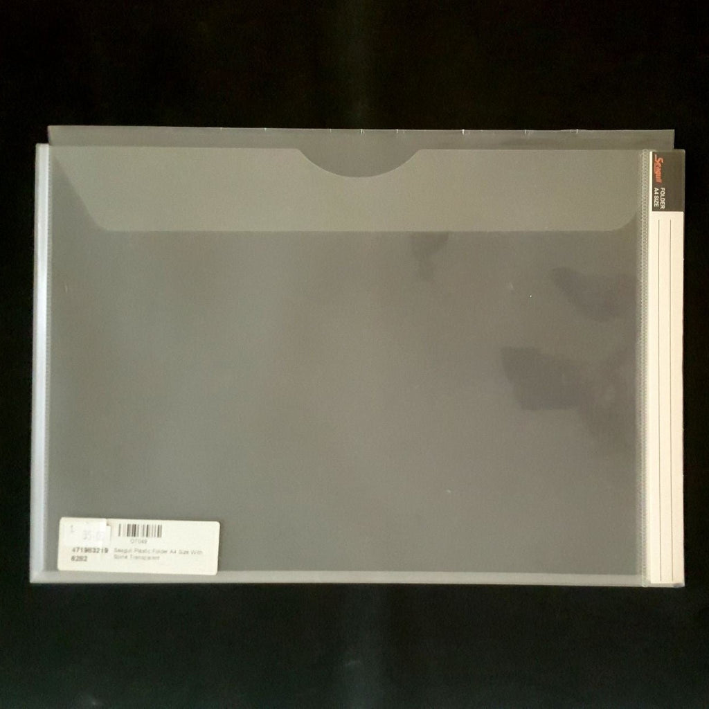 Seagull Plastic Folder A4 Size with Spine Transparent – [OFFICEMONO]