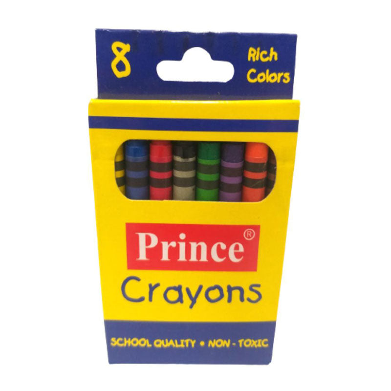 Prince Crayons 8 Colors – [OFFICEMONO]